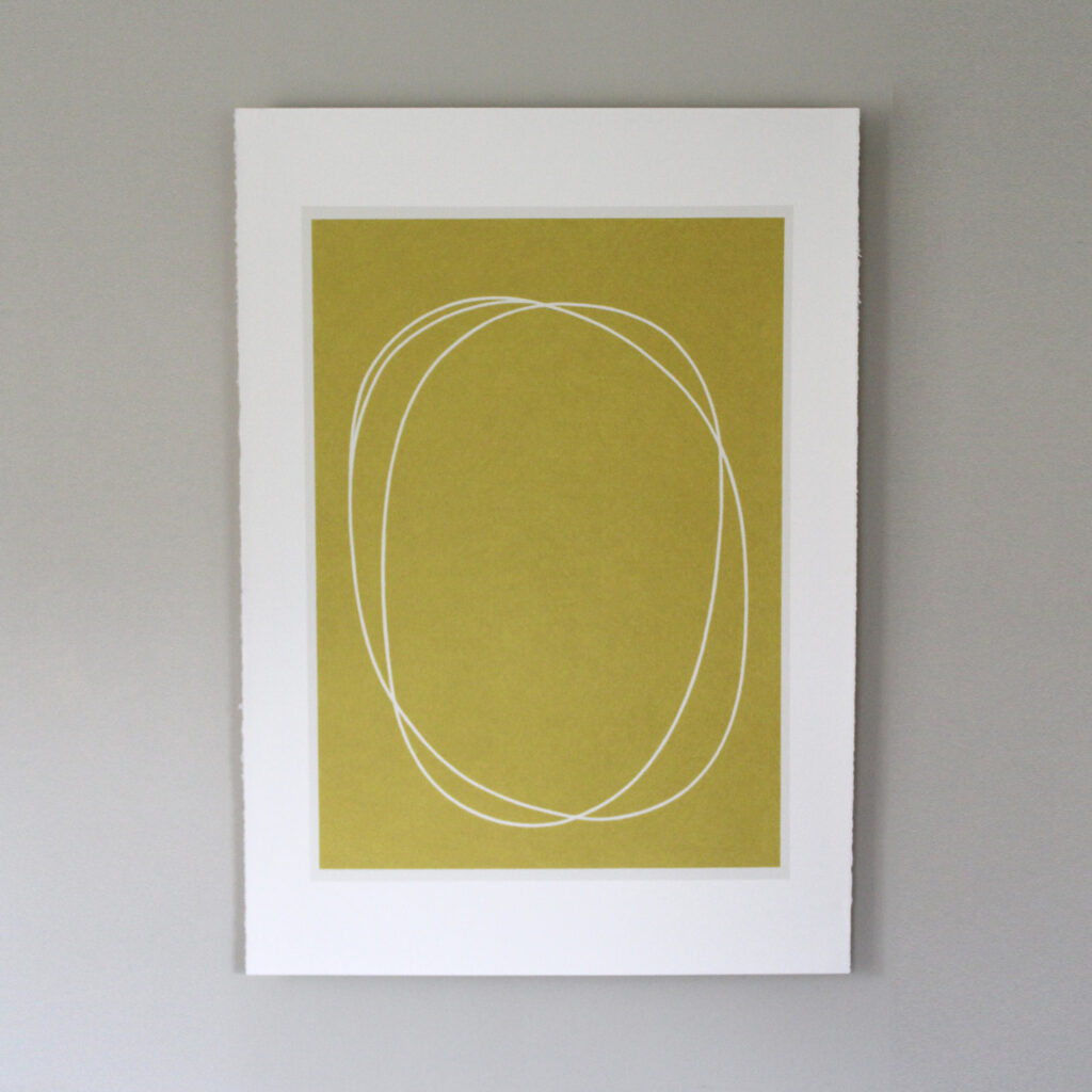 BIG Contemporary black abstract original screenprint. Colorblock ...