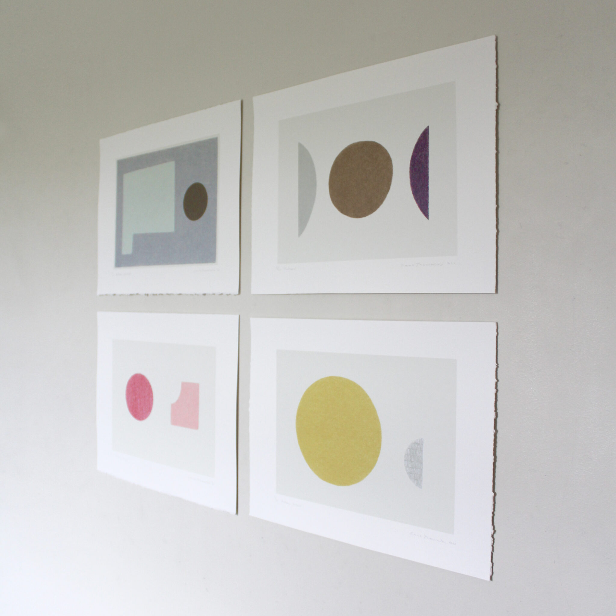 Abstract minimal original screenprint. Modern art by Emma Lawrenson.