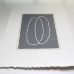 Grey original minimal screenprint. Linear, organic, small grey ...