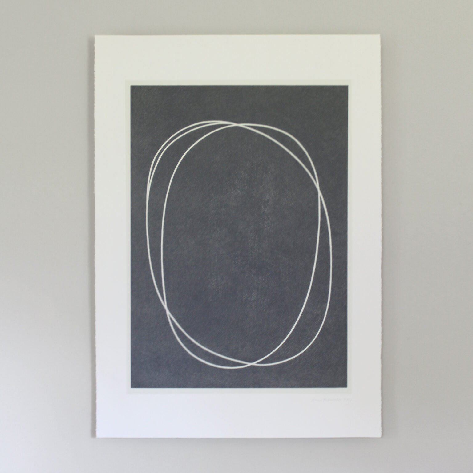 BIG Contemporary black abstract original screenprint. Colorblock ...