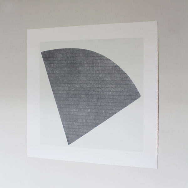 Large abstract, minimal original screenprint, square, grey, modern wall ...
