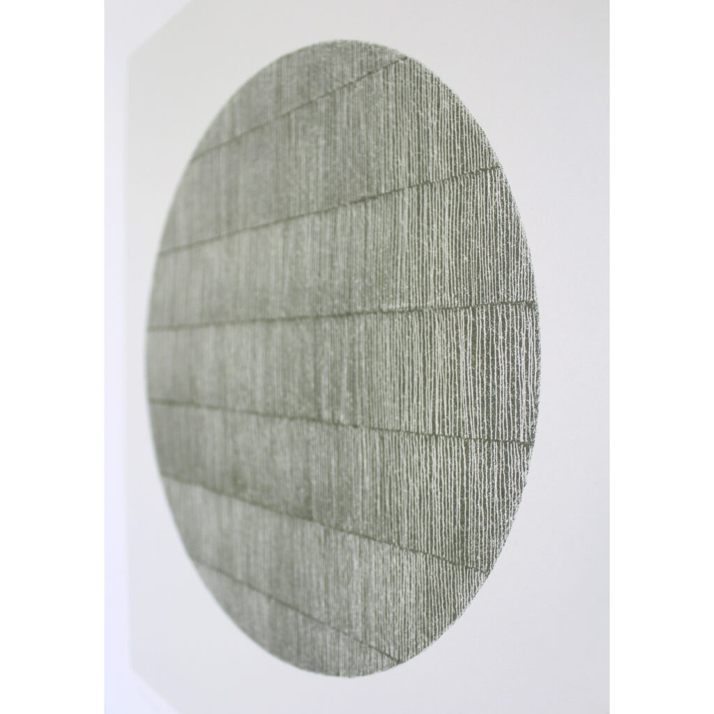 Abstract screenprint/ original art, full moon, minimal hand pulled ...