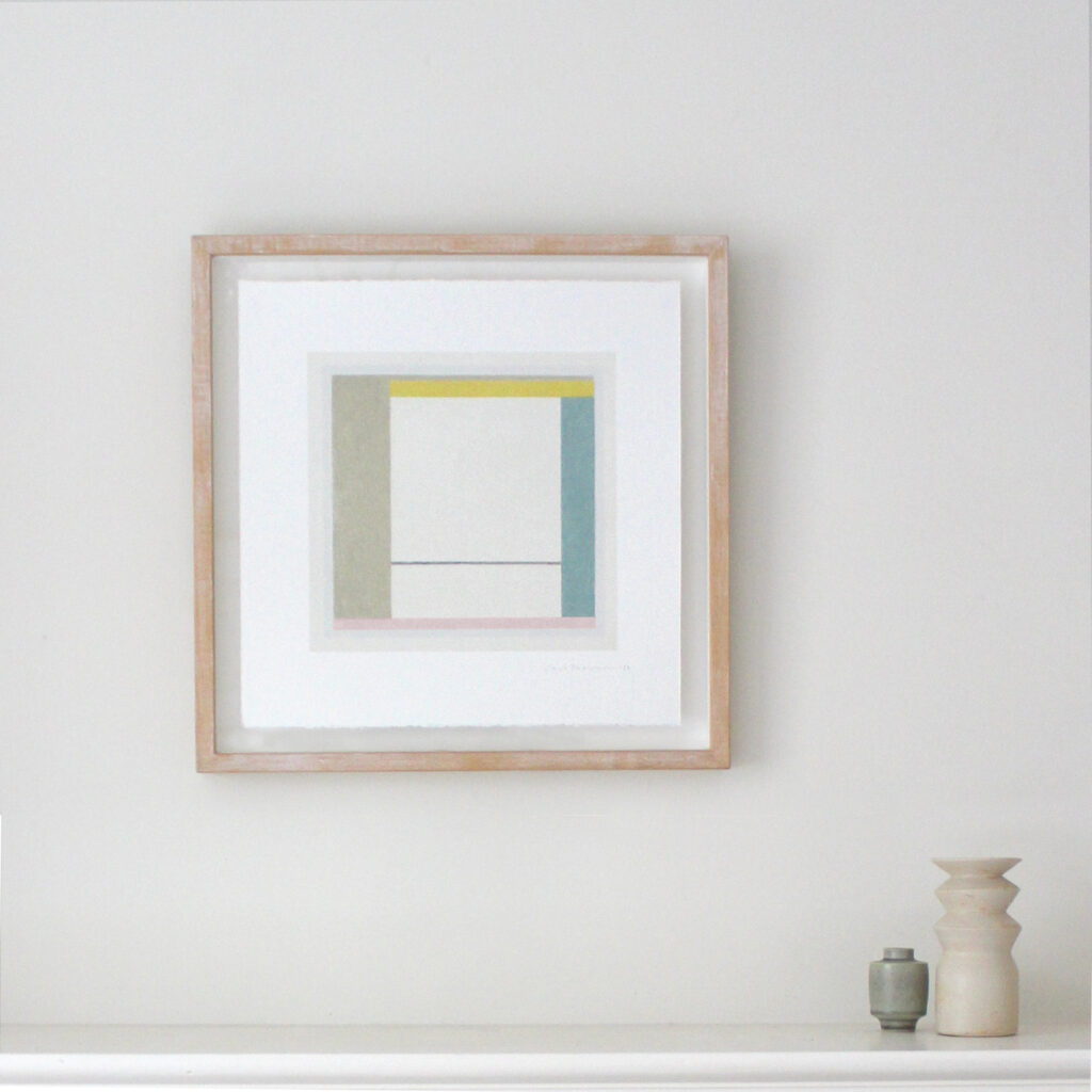 Abstract landscape, original drawing screenprint. Modern art by Emma ...