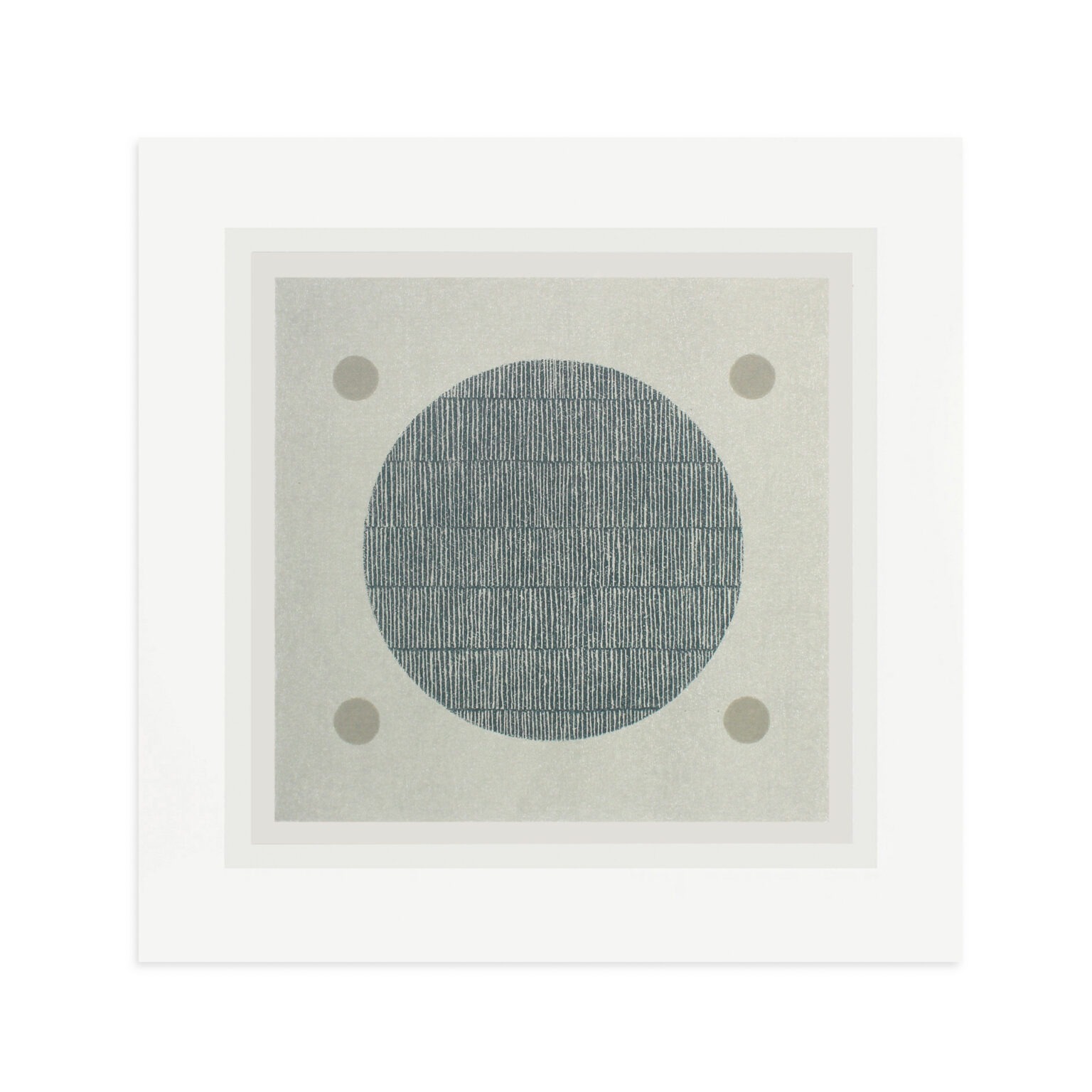Abstract screenprint/ original art, full moon, minimal hand pulled ...