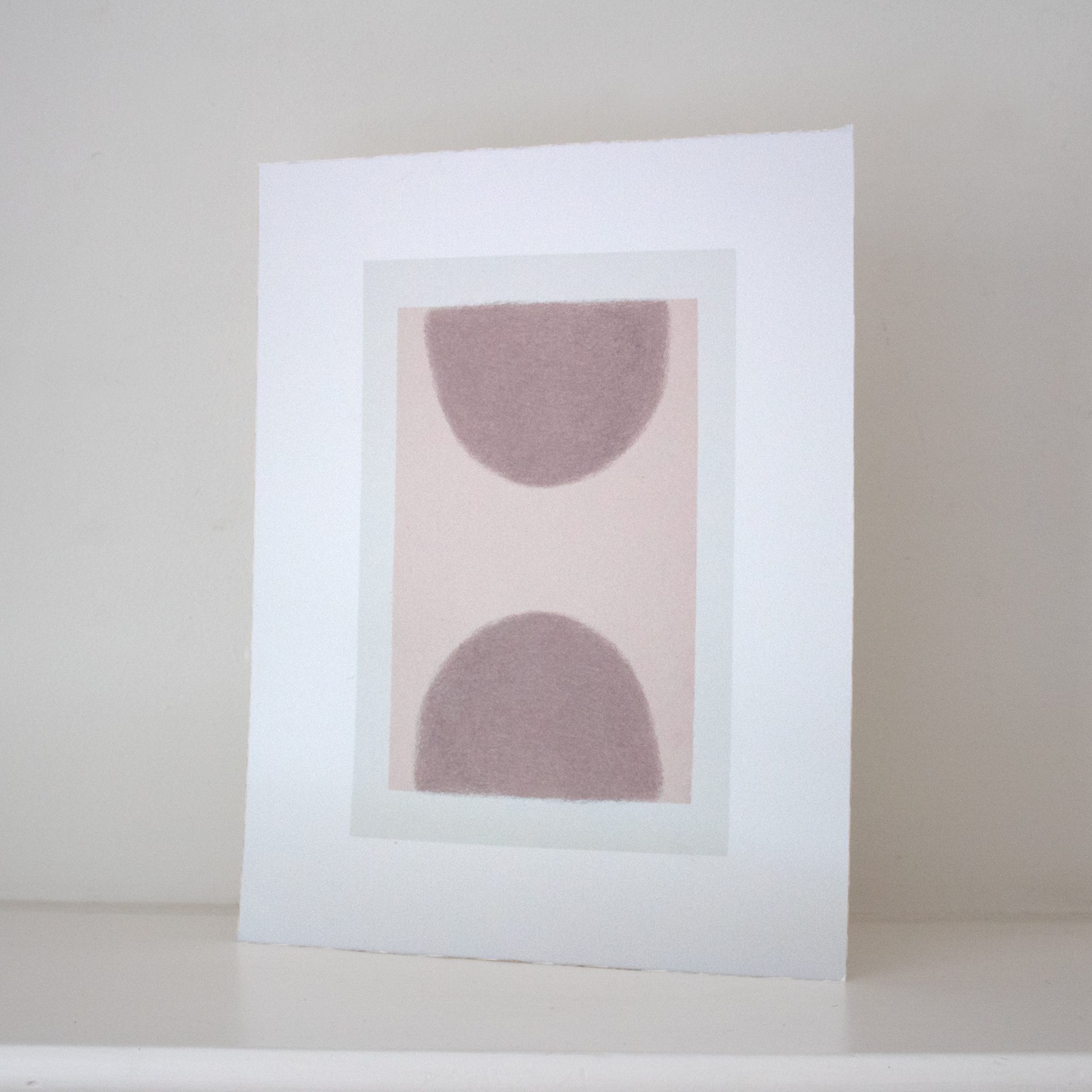 Abstract screenprint. yellow modern shapes art by Emma Lawrenson ...