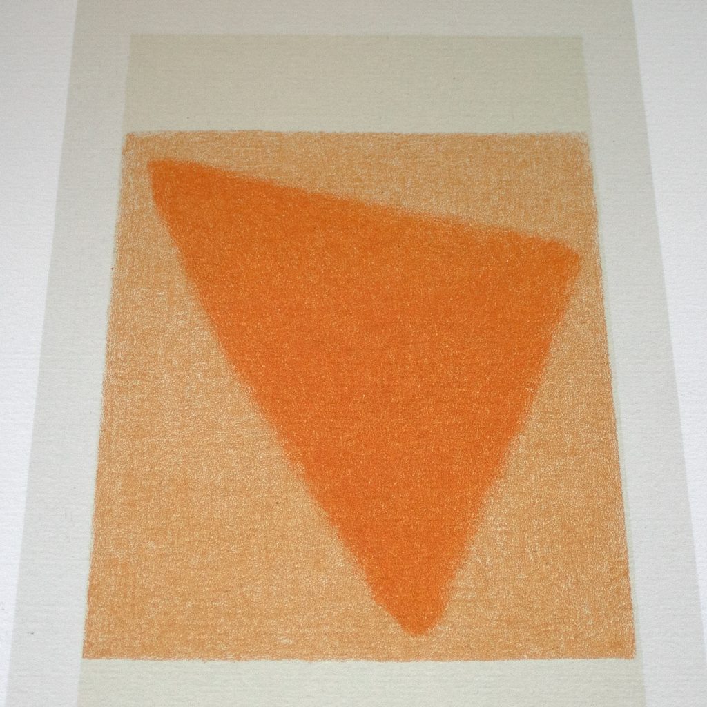 Abstract screenprint. yellow modern shapes art by Emma Lawrenson ...